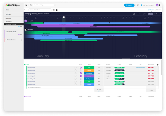 Microsoft Project Online vs Monday Comparison Table